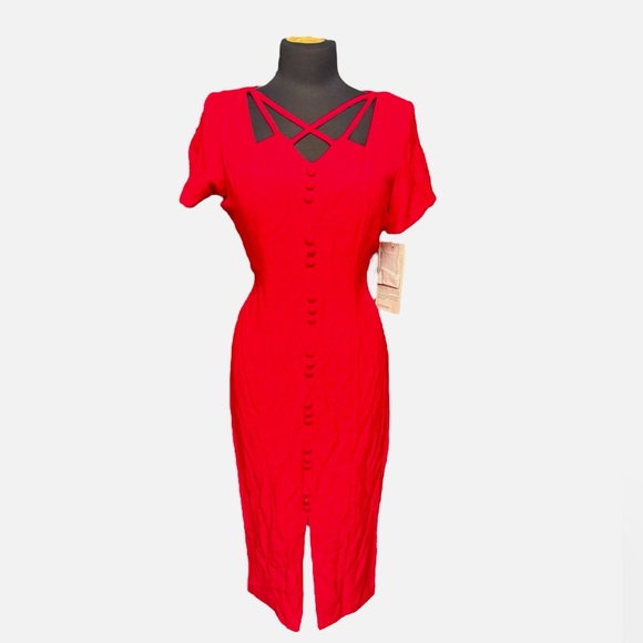 dawn joy fashions | Dresses | Dawn Joy Dress With Buttons And Tie | Poshmark